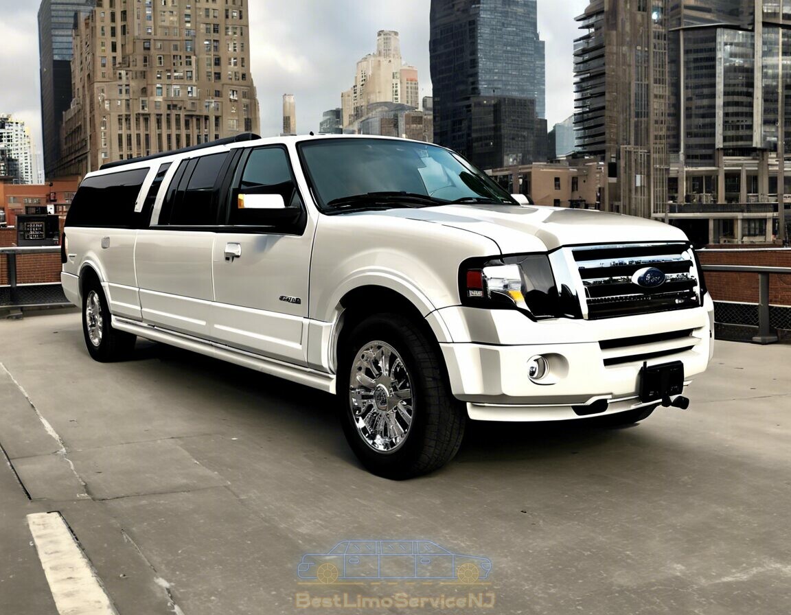 White Ford Expedition Limousine from Best Limo Service NJ